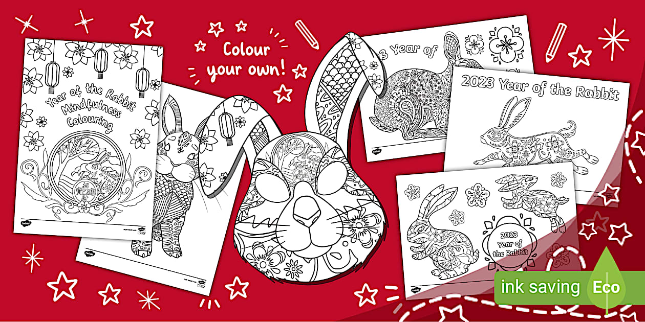 Year of the Rabbit Mindfulness Colouring (teacher made)