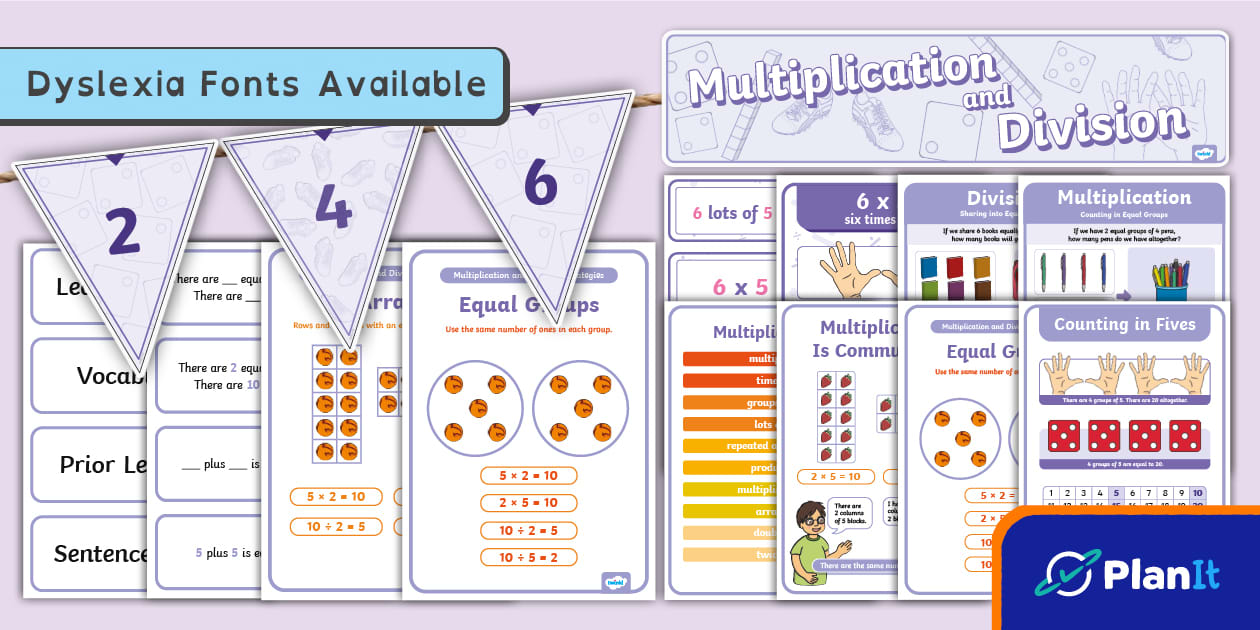 KS1 Multiplication and Division Maths Working Wall Display Pack