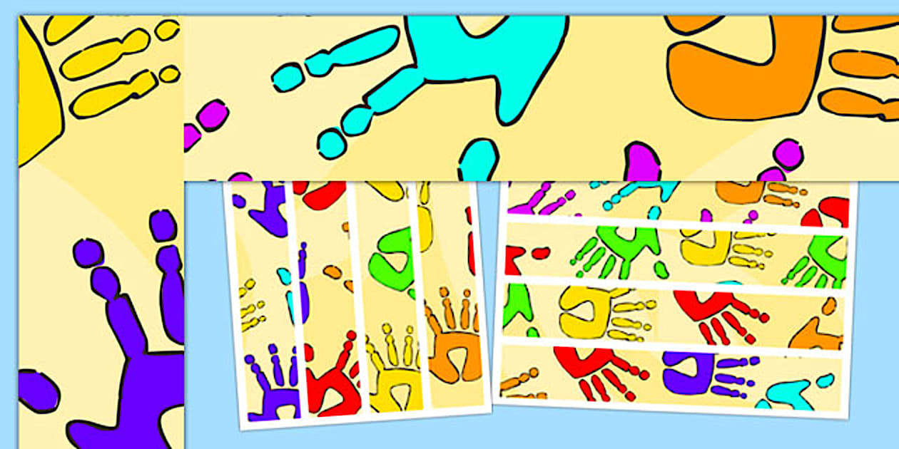 👉 Handprint Themed Display Borders (teacher made)