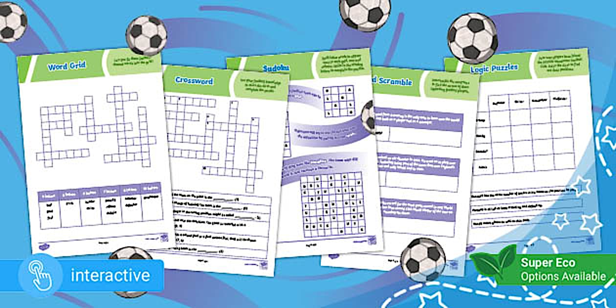 Printable Football-Themed Puzzles | Parent Activity Age 7-11