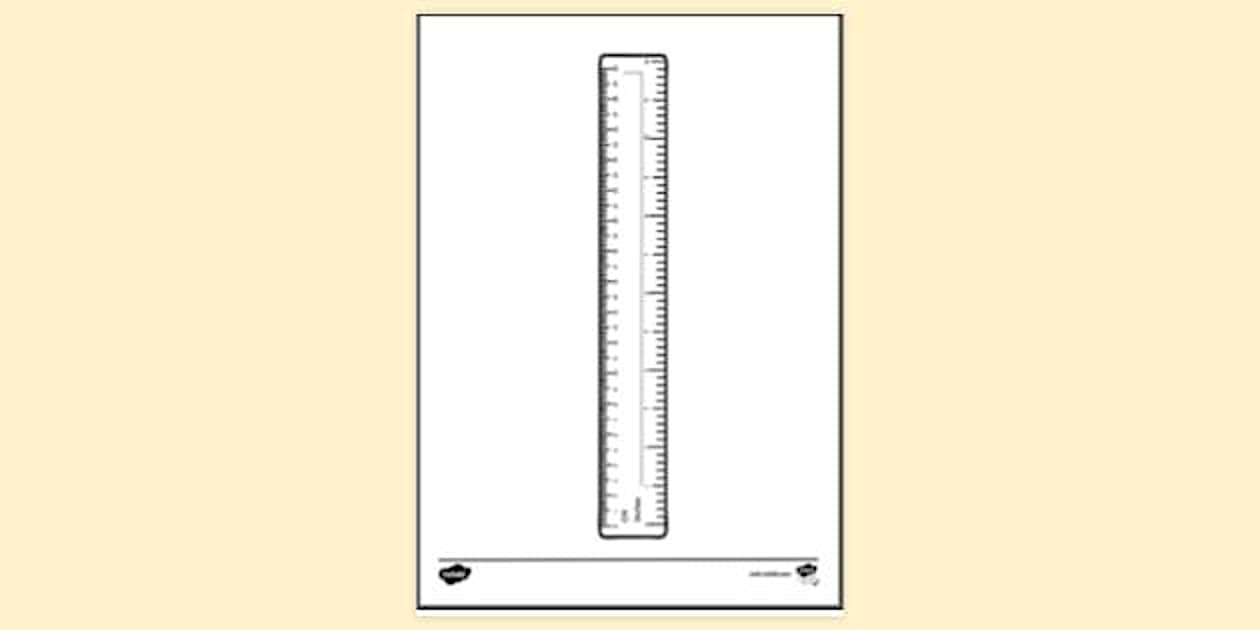 Long Ruler Colouring Sheet | Colouring Sheets - Twinkl