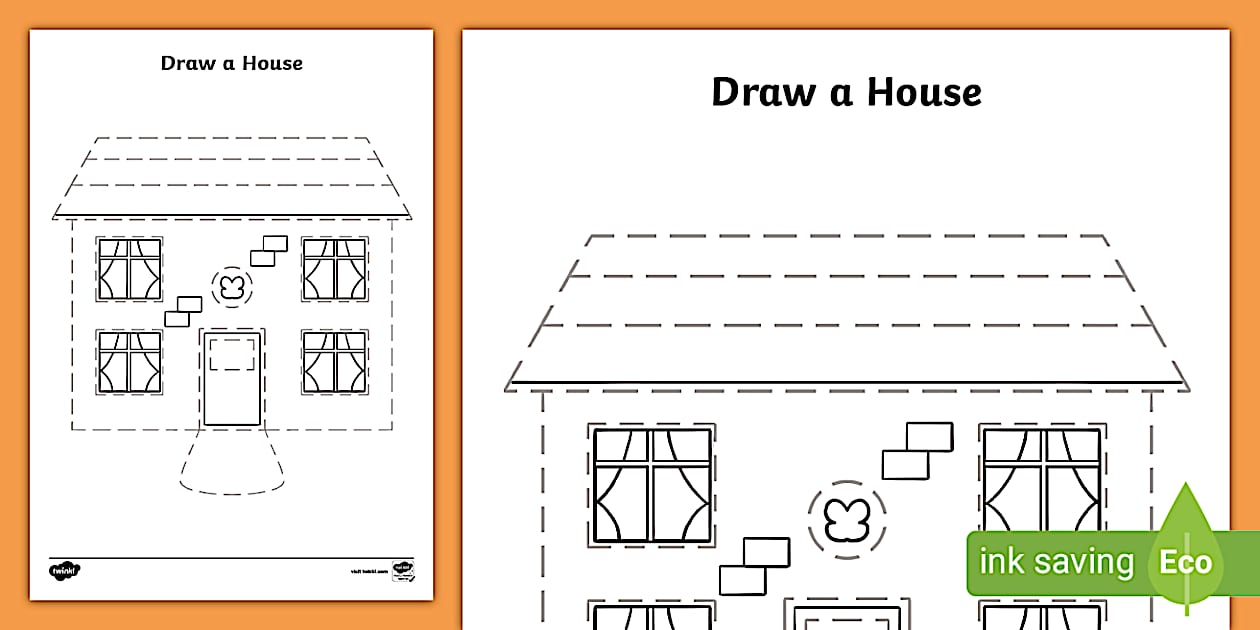 EYFS Draw a House Pencil Control Activity | Twinkl - Twinkl