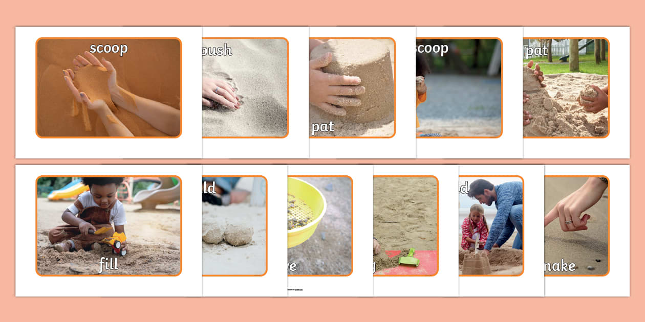 Sand Area Vocabulary Display Photos (teacher made) - Twinkl