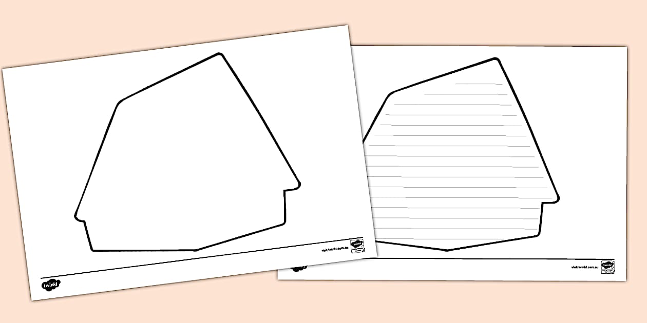 Gingerbread House Writing Template (teacher made) - Twinkl