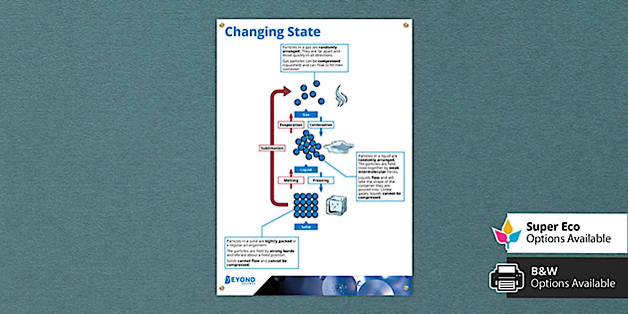 Year 7 - Year 8 Science Changing State Display Poster