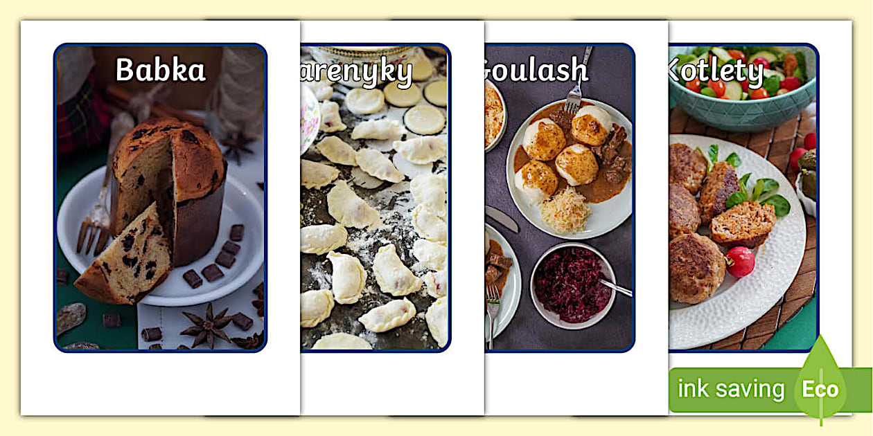 Ukrainian Food Display Posters (teacher made) - Twinkl