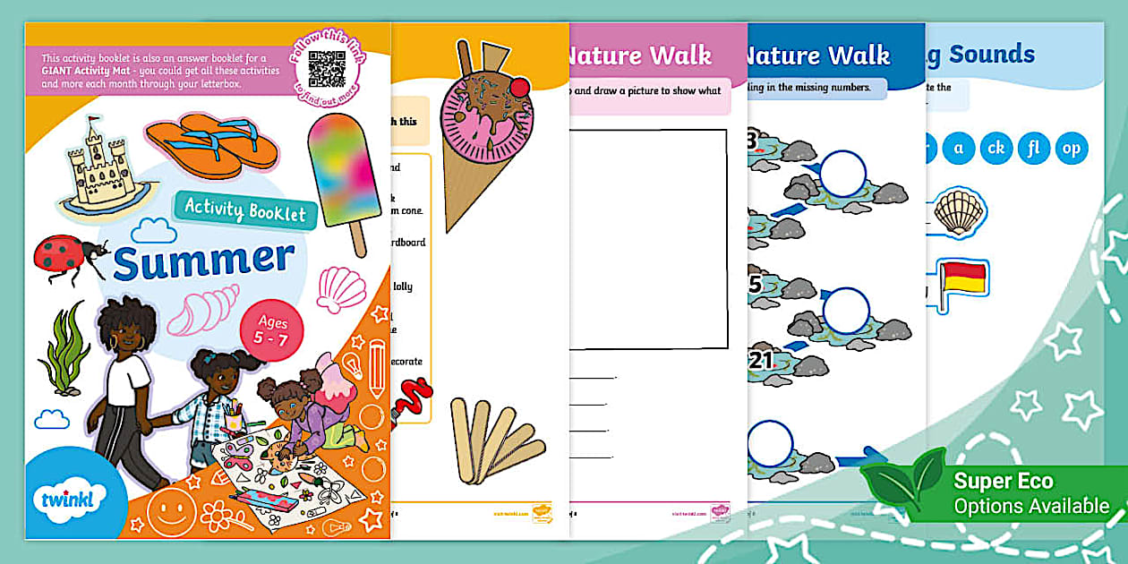 Summer Activity Booklet 5 to 7 years (teacher made) - Twinkl
