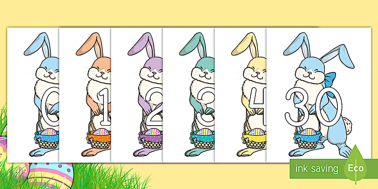 Easter Bunny Number Posters | Twinkl USA (teacher made)