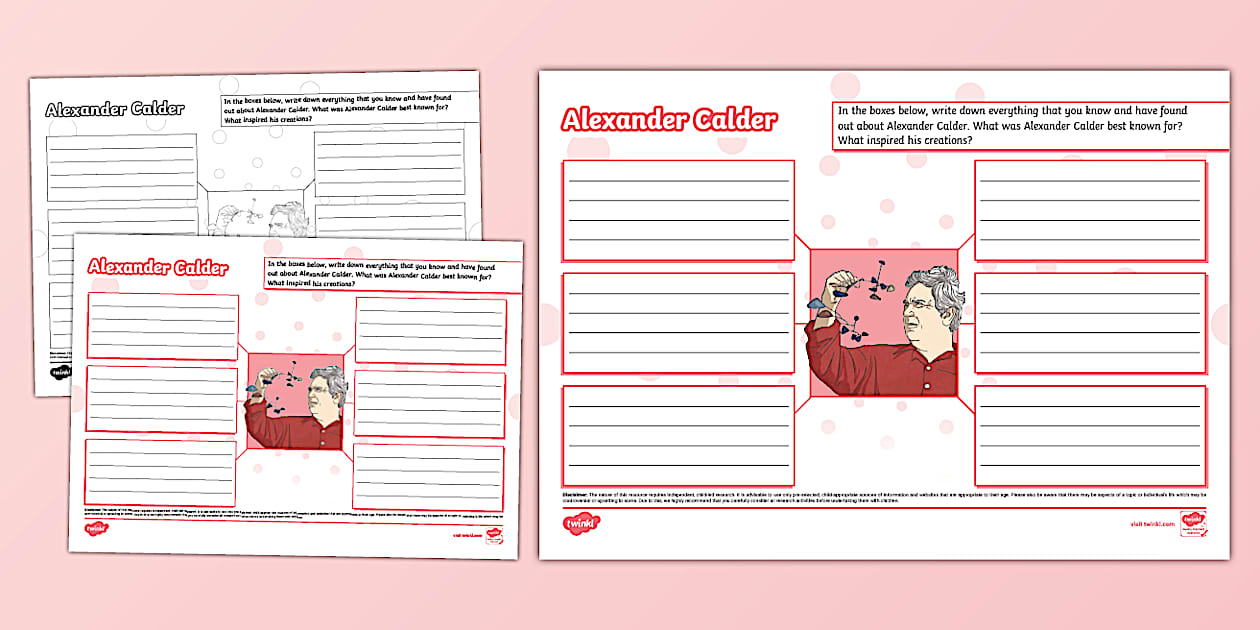 Alexander Calder Mind Map (professor feito) - Twinkl