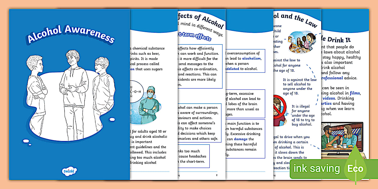 Alcohol Awareness KS2 Leaflet (teacher made) - Twinkl