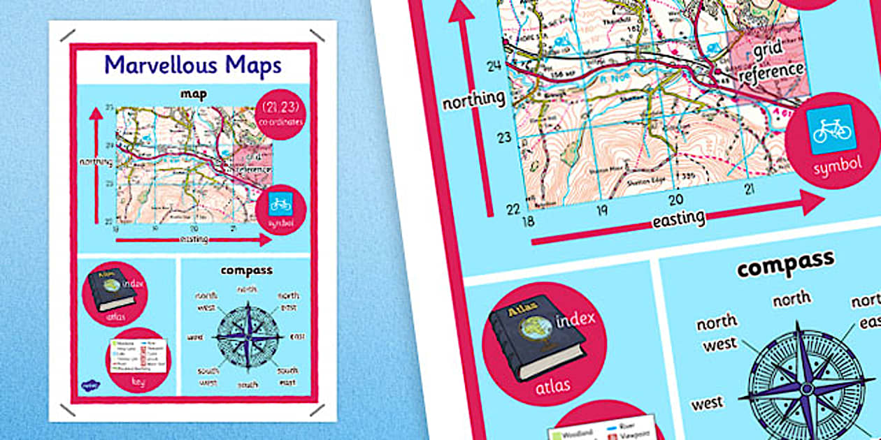 Marvellous Maps Large Display Poster (teacher made) - Twinkl