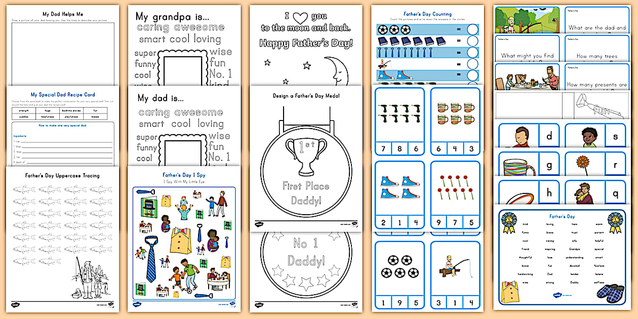 Father's Day Worksheets PDF for 1st Grade | Twinkl USA