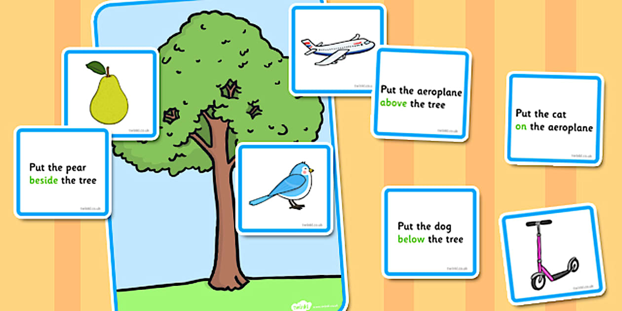 Preposition Tree Game (teacher made) - Twinkl