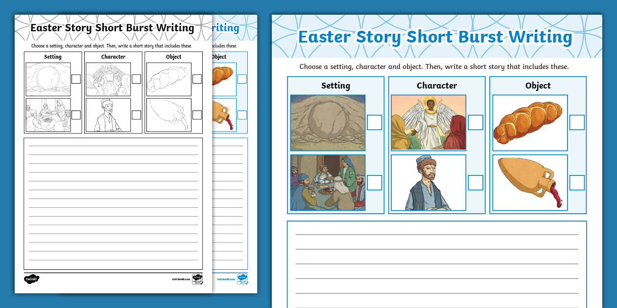 KS2 Easter Story Short Burst Writing Template - Twinkl