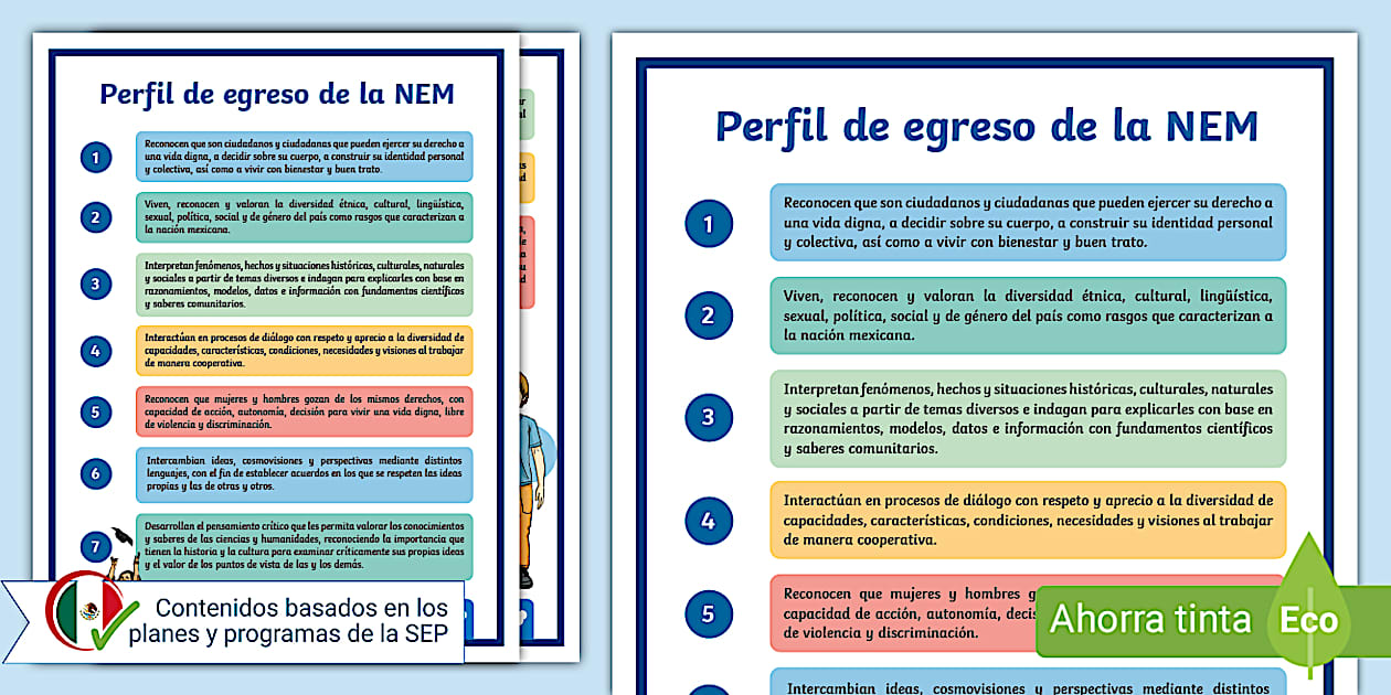 Perfil de egreso de la Nueva Escuela Mexicana - Twinkl