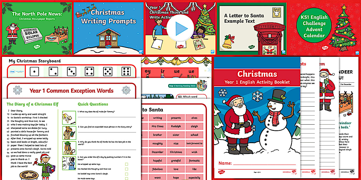 Year 1 Christmas English Bumper Resource Pack