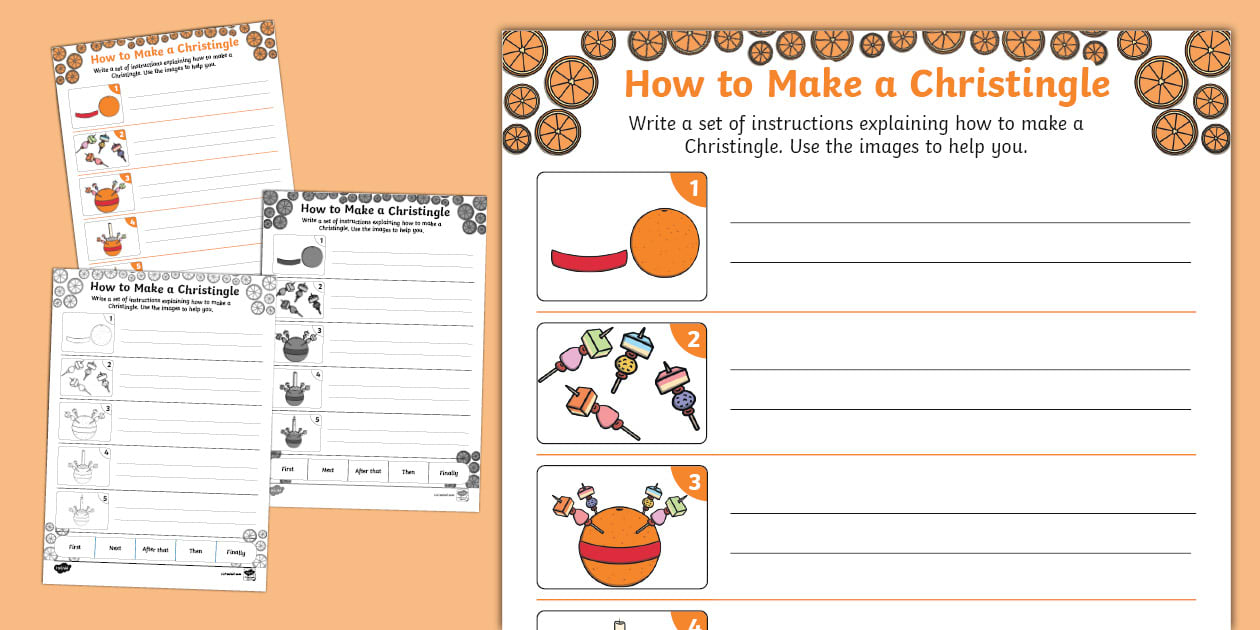 How to Make a Christingle Instructions Writing Frame