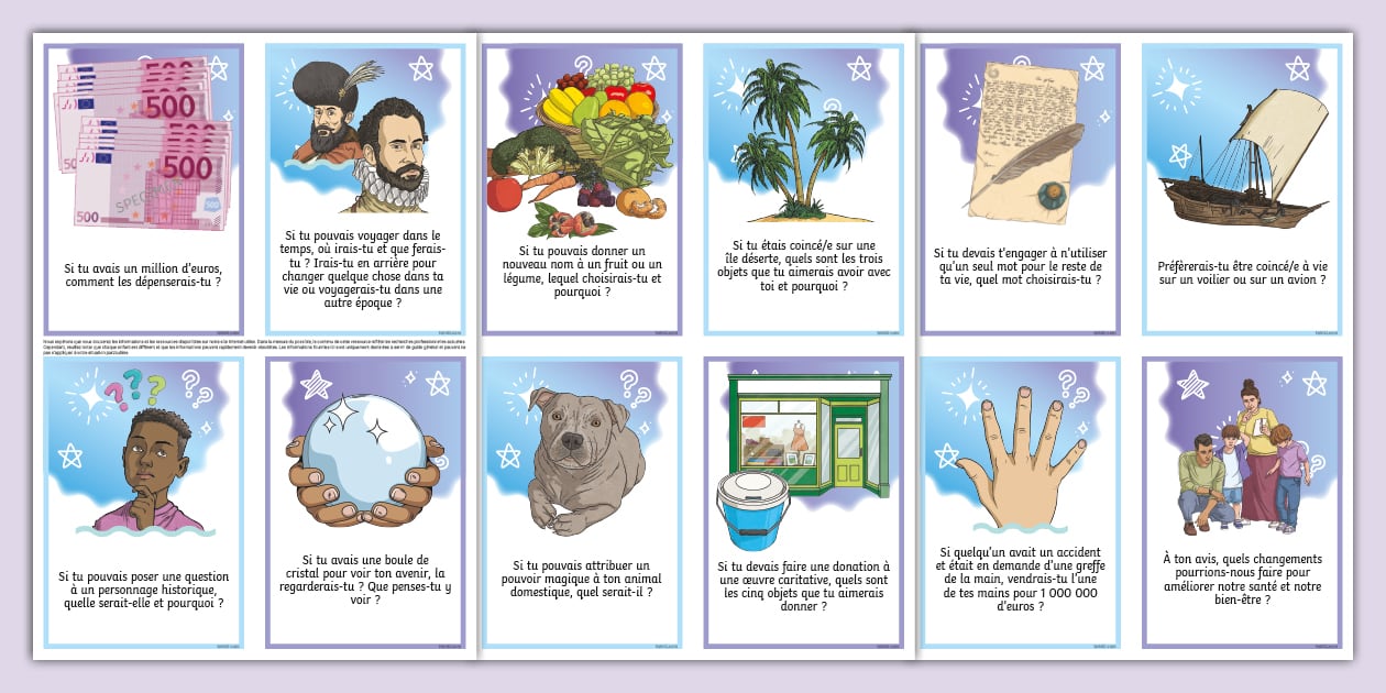 * NEW * Cartes de défi de conversation (teacher made)