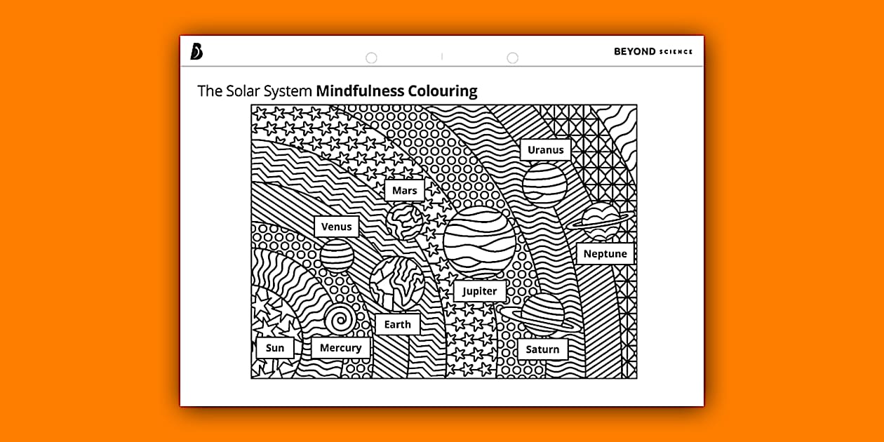 Solar System Mindfulness Colouring | KS3 Science | Beyond