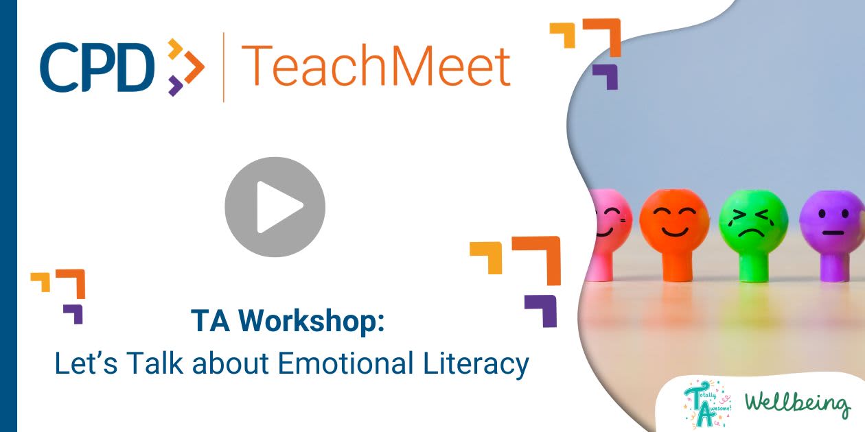 Emotional Literacy Workshop Video | Twinkl TeachMeet For TAs
