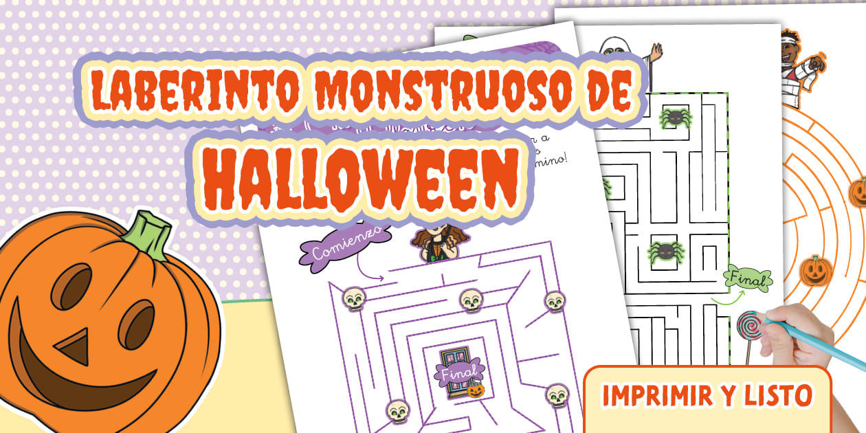 Ficha de actividad: Laberinto Monstruoso de Halloween