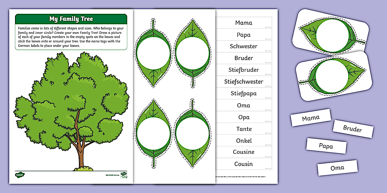 My Family Tree - German (creat de profesori) - Twinkl