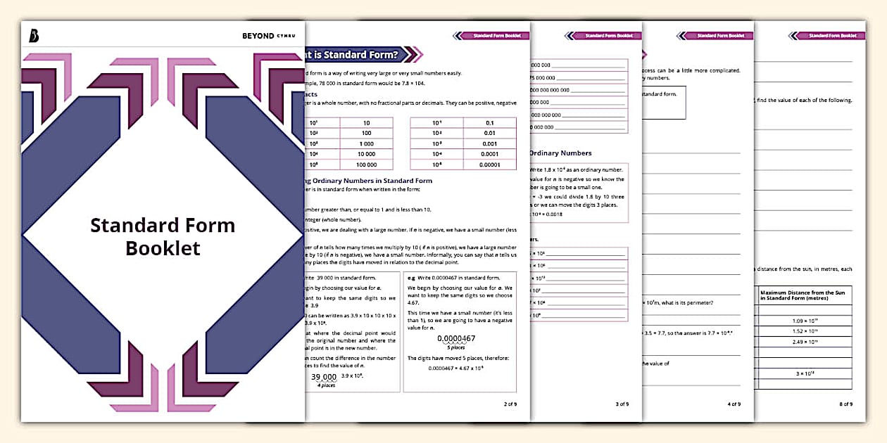 Standard Form Booklet (Teacher-Made) - Twinkl