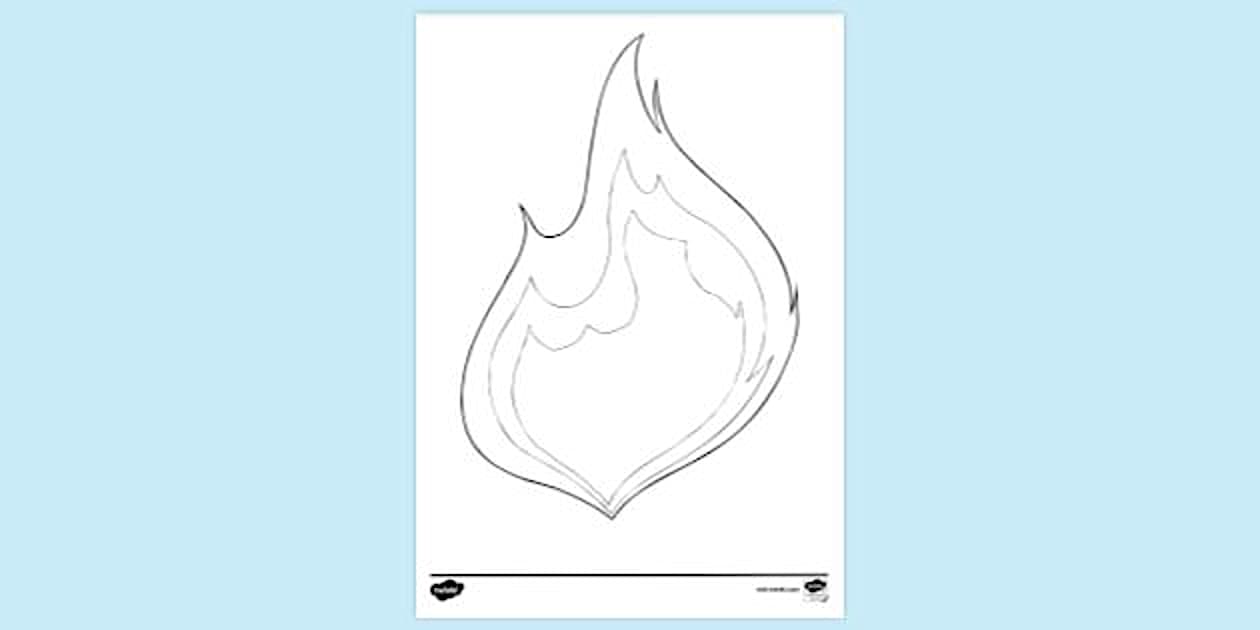 Gas Flame Symbol Colouring | Colouring Sheets (teacher made)