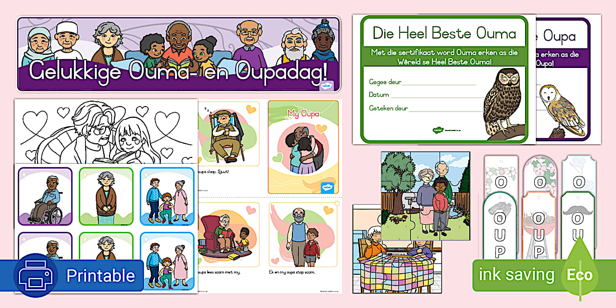 Ouma- en Oupadag Pakket (Lehrer gemacht) - Twinkl