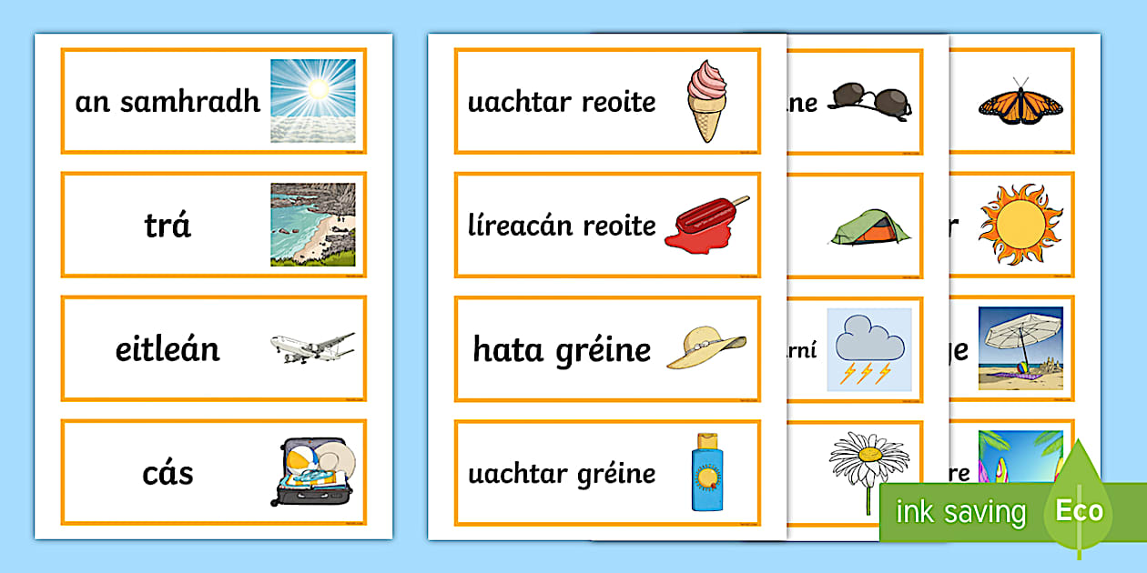 Cártaí Focail an tSamhraidh