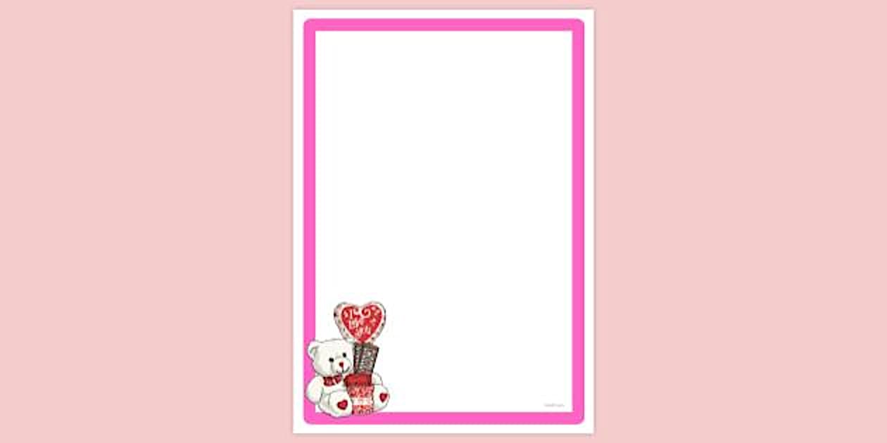 Simple Blank Valentines Gifts Page Border | Twinkl - Twinkl