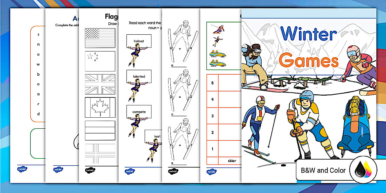 Winter Games Activities For Kids | Puzzles and Tasks