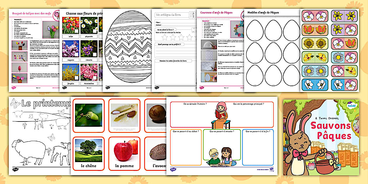 Pack de ressources de Pâques et printemps pour bibliothèques