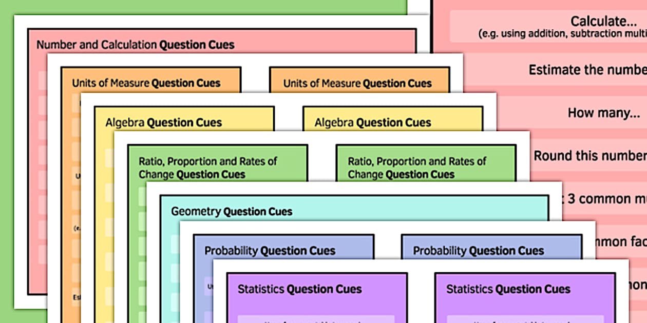 Maths Questions: Cue Cards Pack | KS3 & KS4 Maths | Beyond