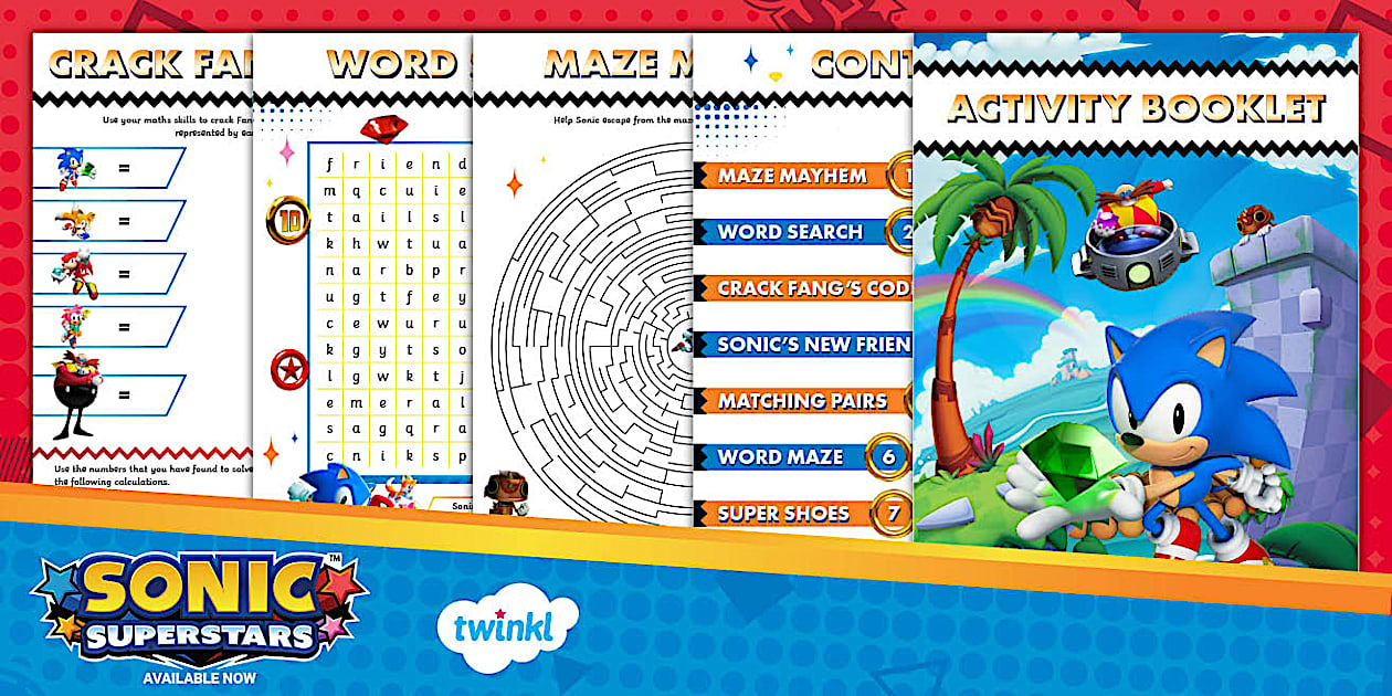 FREE! - Sonic Activity Book | Sonic Superstars | SEGA & Twinkl
