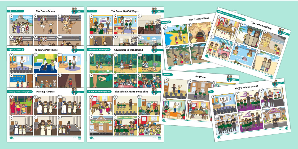 Twinkl Phonics Level 6 Weeks 21-30 Minibooks- Comic Strip Alt