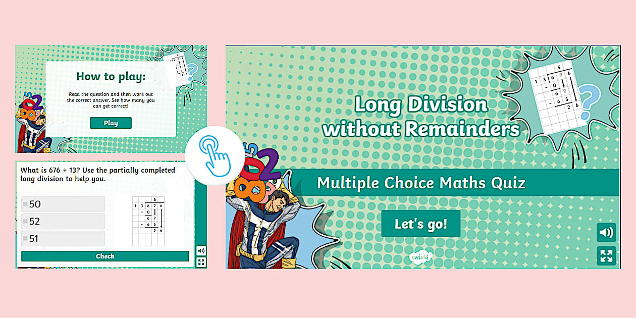👉 Long Division without Remainders Maths Quiz - KS2 Revision