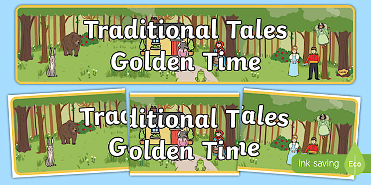 👉 Traditional Tale Golden Time Display Banner - Twinkl