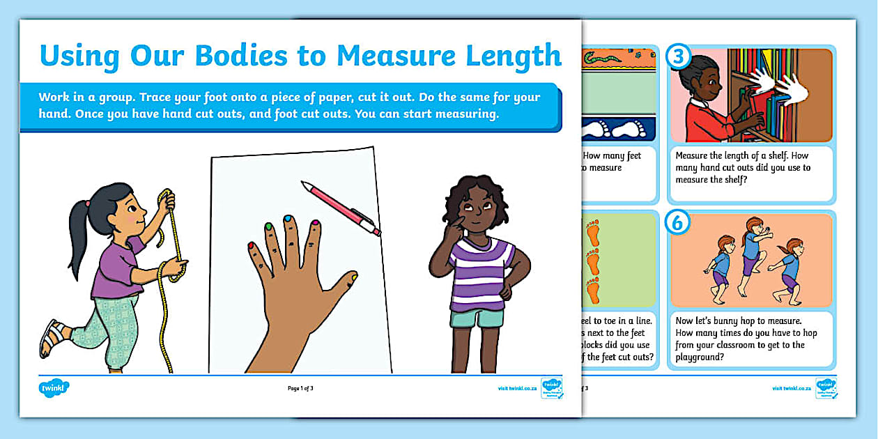 Grade R Length Using Our Bodies to Measure Length - Twinkl