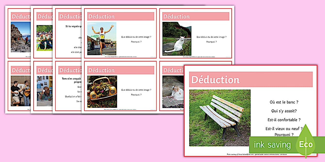 French Inference Differentiated Cards - Twinkl