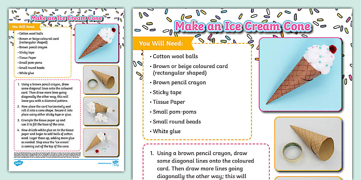 Ice Cream Craft (Teacher-Made) - Twinkl