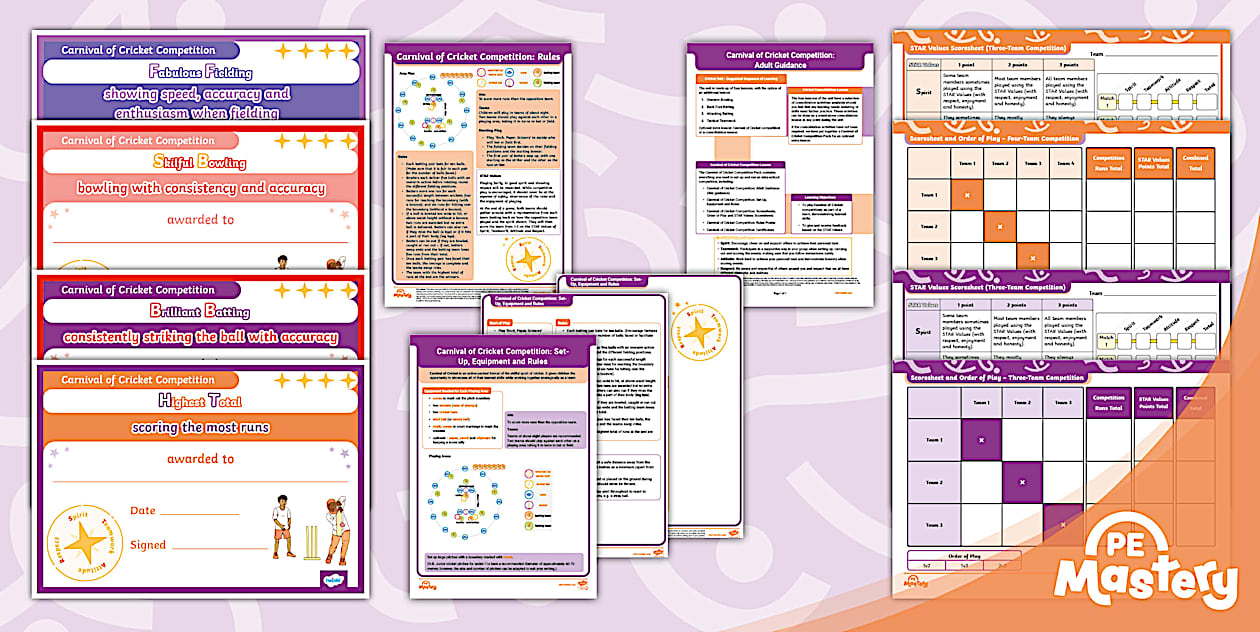 PE Mastery: UKS2 Cricket Intra-School Competition Pack
