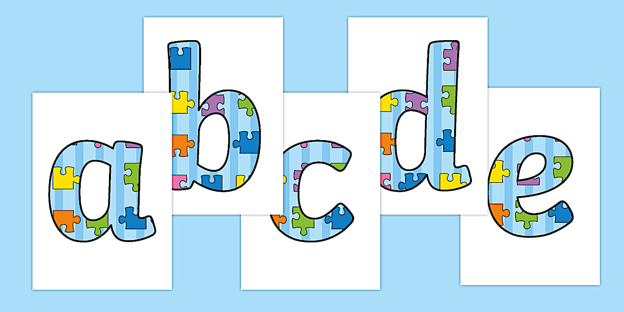 Jigsaw Puzzle A4 Themed Display Lettering (teacher made)