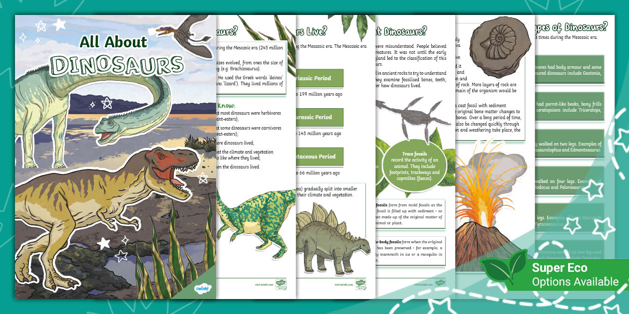 All About Dinosaurs Information Booklet (teacher made)