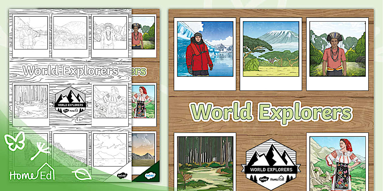 World Explorers Front Cover (teacher made) - Twinkl