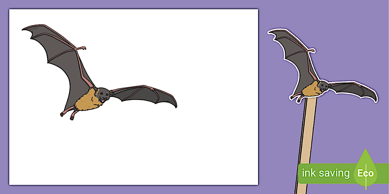 Bat Stick Puppet (teacher made) - Twinkl