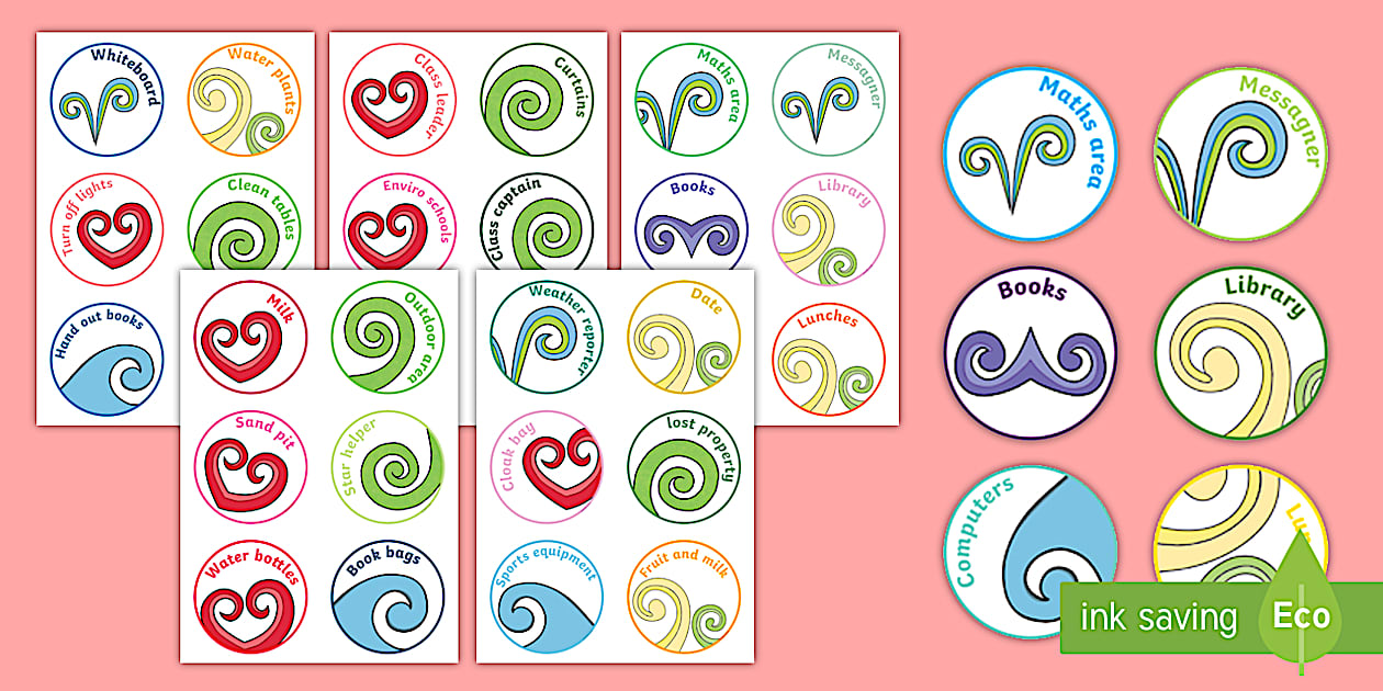 Editable Koru Job Labels (teacher made) - Twinkl