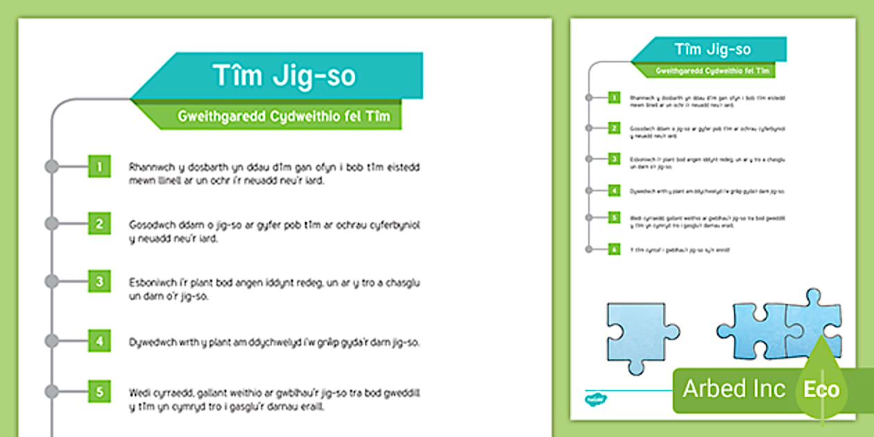 Tîm Jig-So Gêm Cydweithio fel Tîm (teacher made) - Twinkl