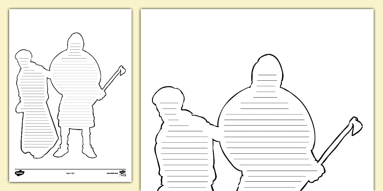 Viking Writing Template (teacher made) - Twinkl