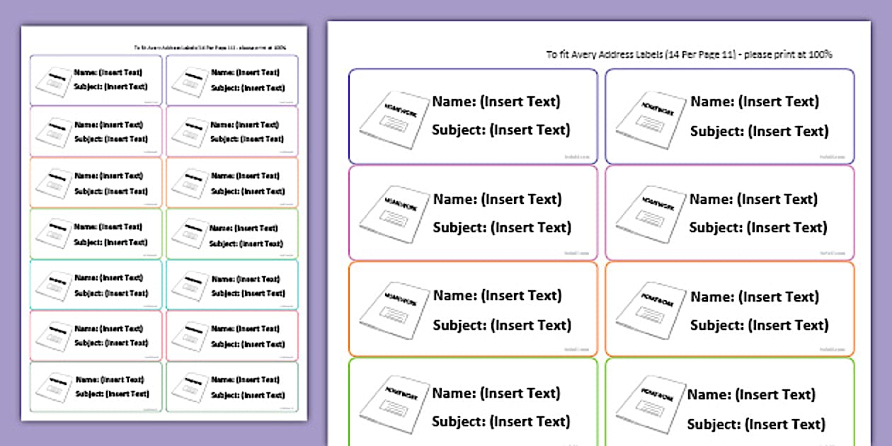 Editable Homework Folder Labels (Teacher-Made) - Twinkl